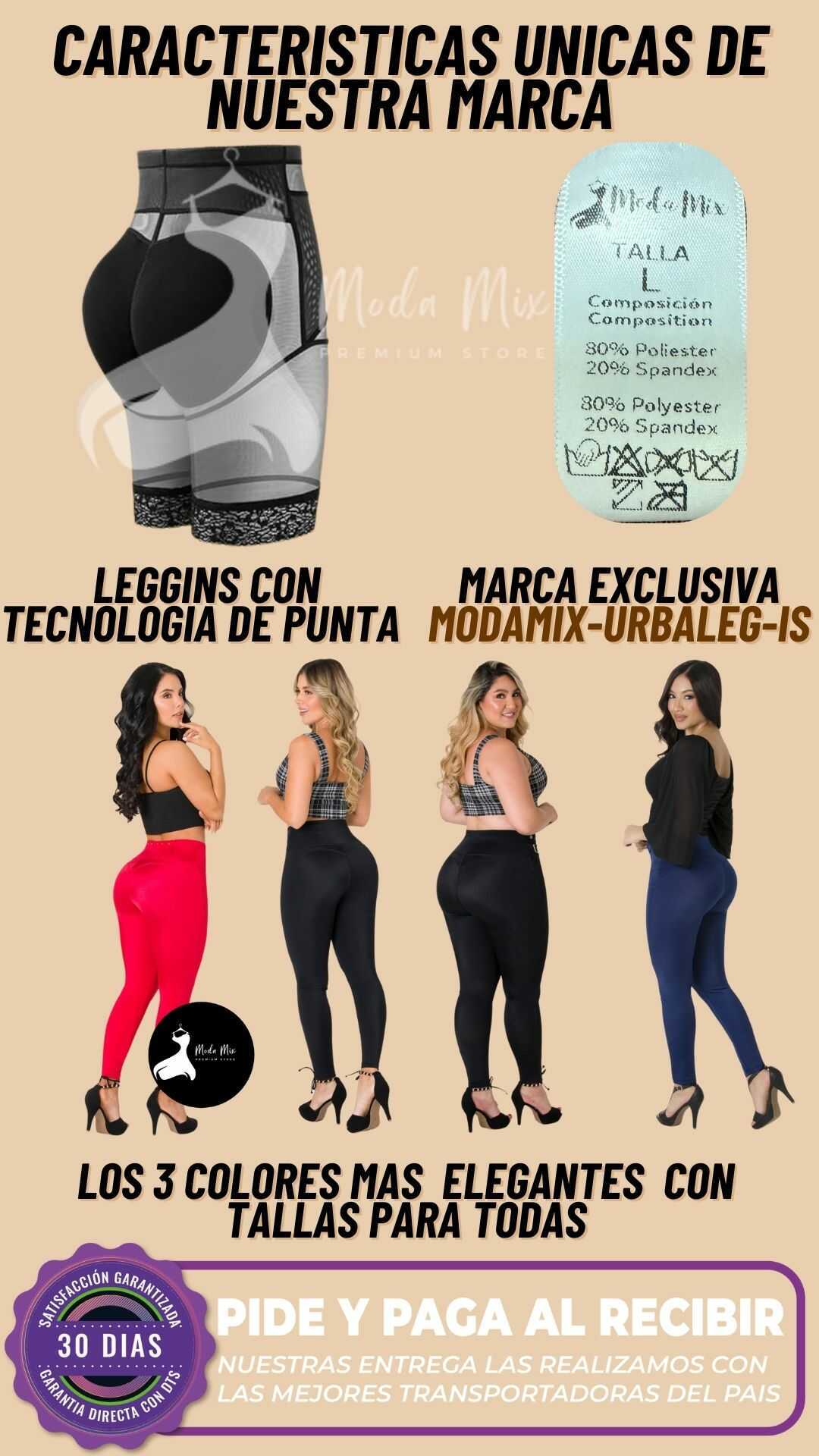 LEGGINS CON FAJA INTERNA REALZA GLUTEOS Y MOLDEAN ABDOMEN Y PIERNAS ...