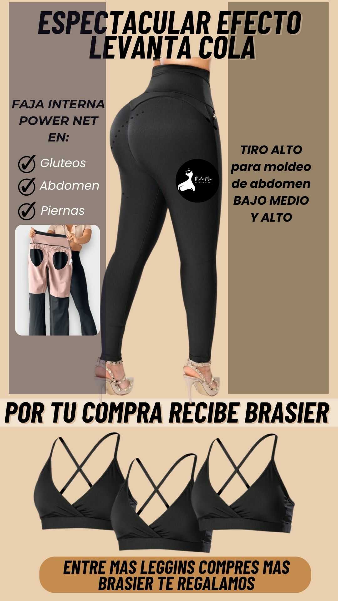 LEGGINS CON FAJA INTERNA REALZA GLUTEOS Y MOLDEAN ABDOMEN Y PIERNAS ...