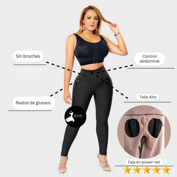 LEGGINS CON FAJA INTERNA REALZA GLUTEOS Y MOLDEAN ABDOMEN Y PIERNAS ...